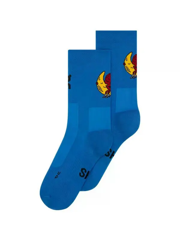 On Graphic-print Crew Socks - Blue