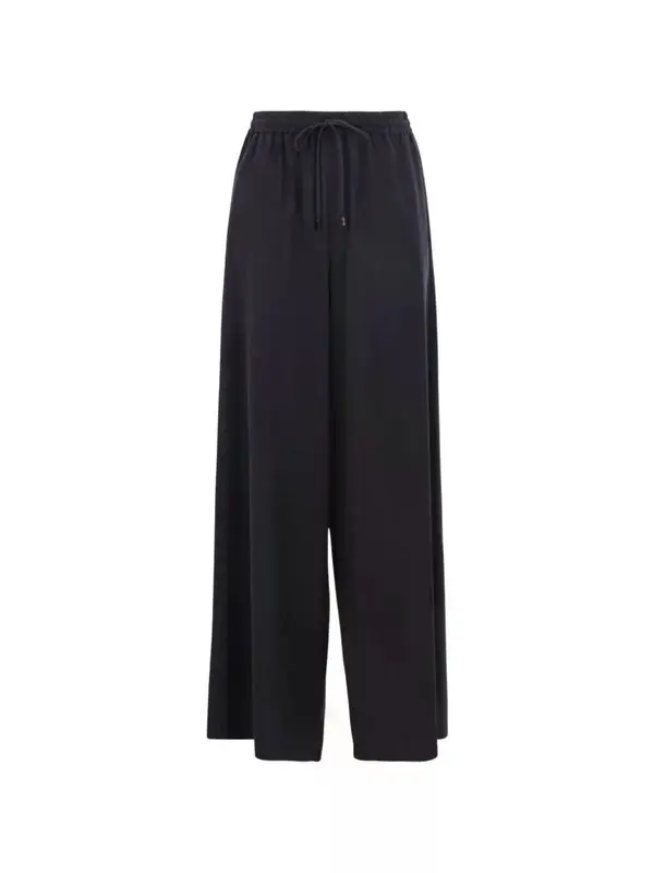 Max Mara Elasticated Wide-leg Trousers - Blue