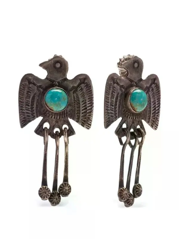 FORTELA Bird Drop Earrings - Black