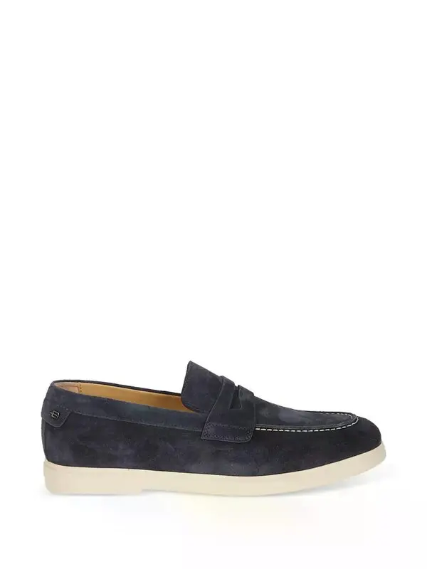BALDININI Suede Penny Loafers With Contrast Trim