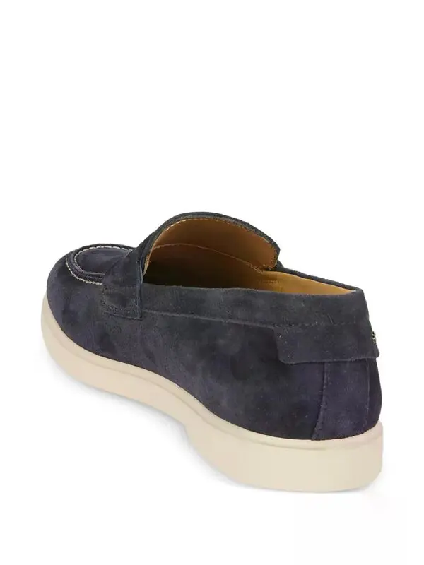 BALDININI Suede Penny Loafers With Contrast Trim