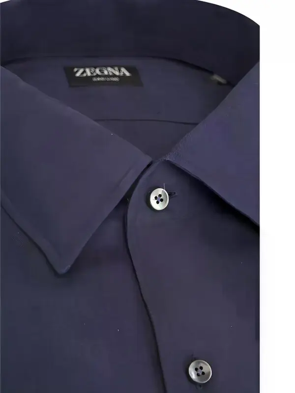 Zegna Oasilino Spread-collar Shirt - Blue