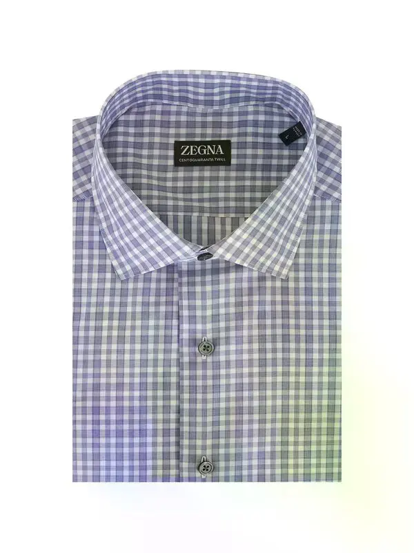 Zegna Check-pattern Shirt - Blue