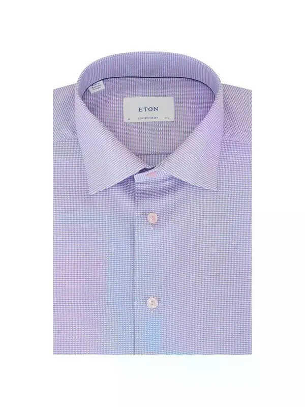 Eton Micro-pattern Shirt - Pink