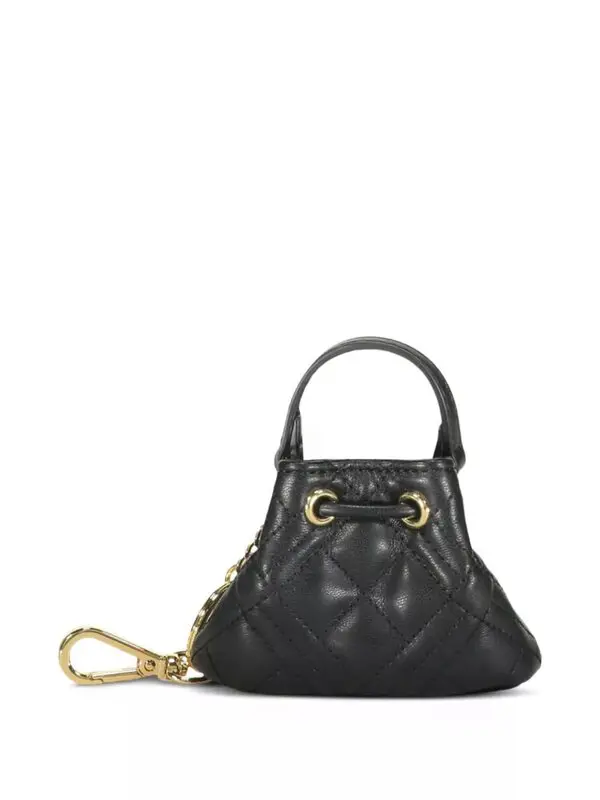 Moschino Quilted Bag Keyring - Black