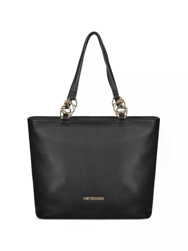 Moschino Logo-plaque Tote Bag - Black