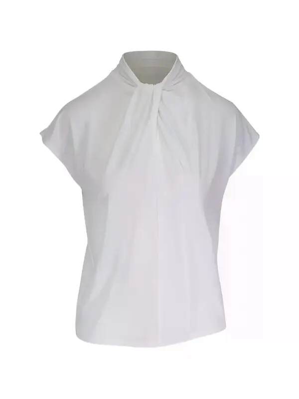 Vince Sleeveless Twisted-collar Blouse