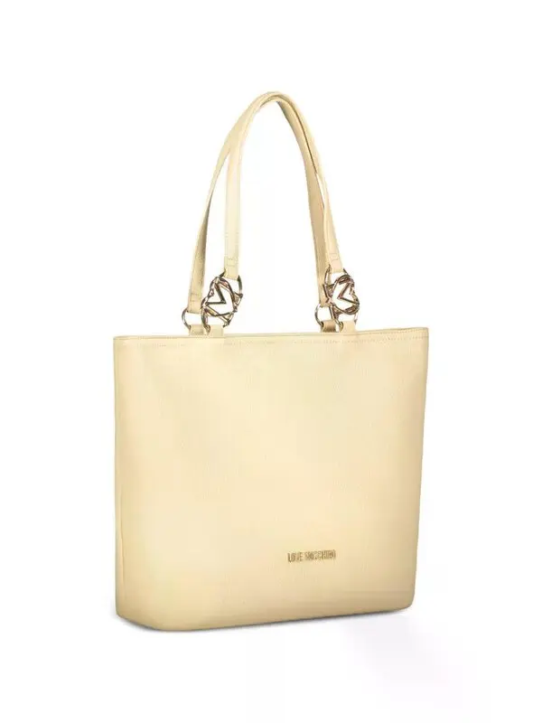Moschino Logo-plaque Tote Bag - Neutrals