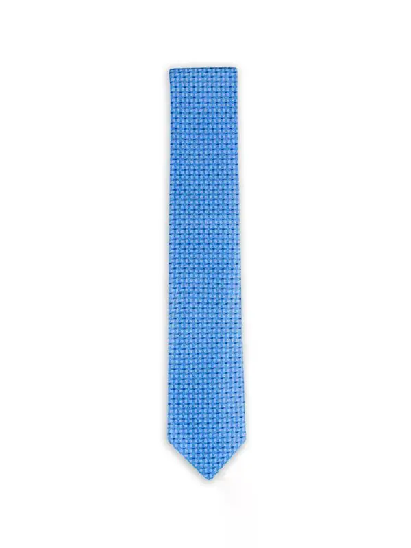 Canali Patterned Neck Tie - Blue