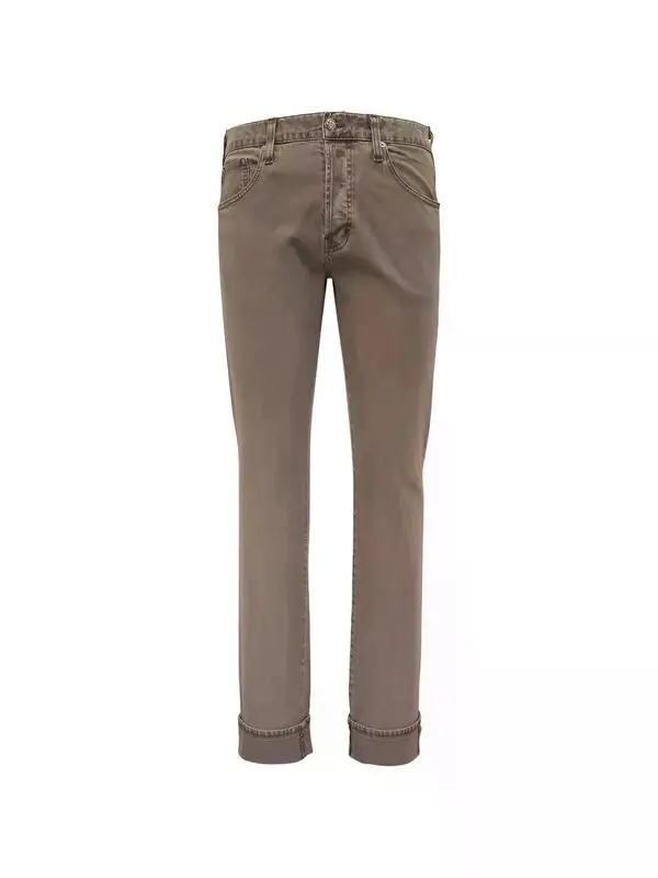 Ag Cuffed Straight Jeans - Neutrals