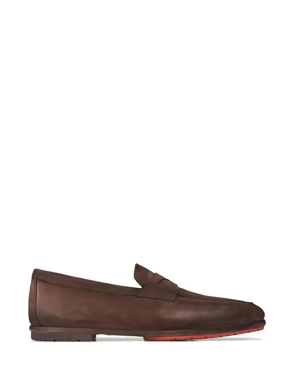 Santoni Carlos Penny Loafers - Brown