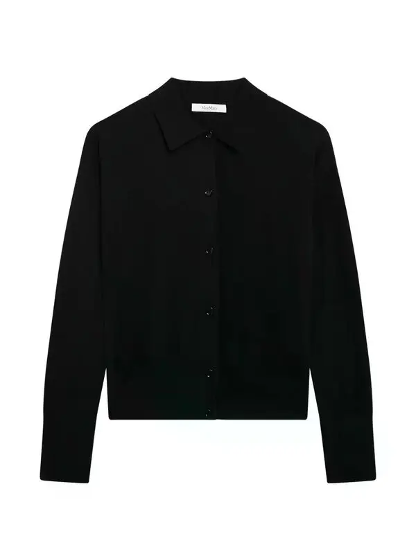 Max Mara Collared Buttoned Cardigan - Black