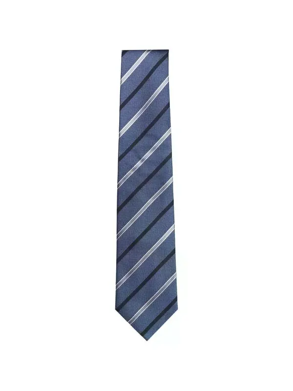 Isaia Striped Neck Tie - Blue