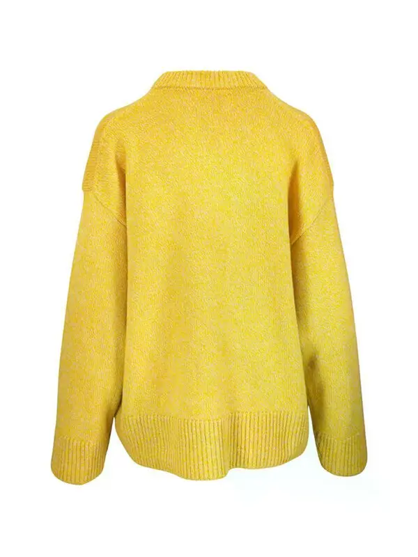 THE ELDER STATESMAN Printed Pali Teddy Crew Sweater - Yellow