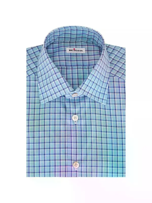 Kiton Checked Shirt - Blue