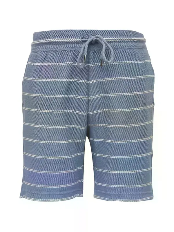 Faherty Brand Striped Drawstring Shorts - Blue