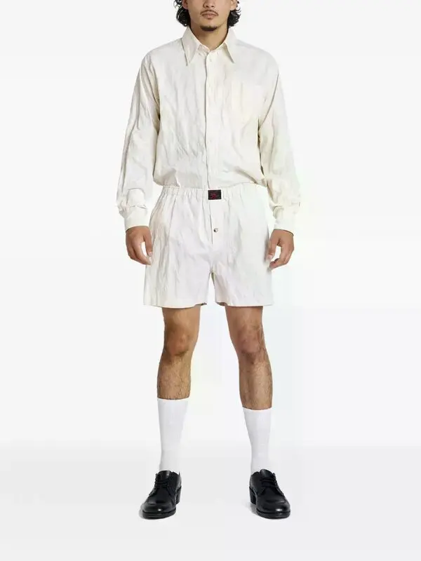 WILLY CHAVARRIA Textured Elasticated Shorts - Neutrals