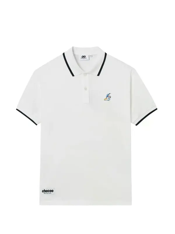 CHOCOOLATE Trimmed Embroidered Polo Shirt