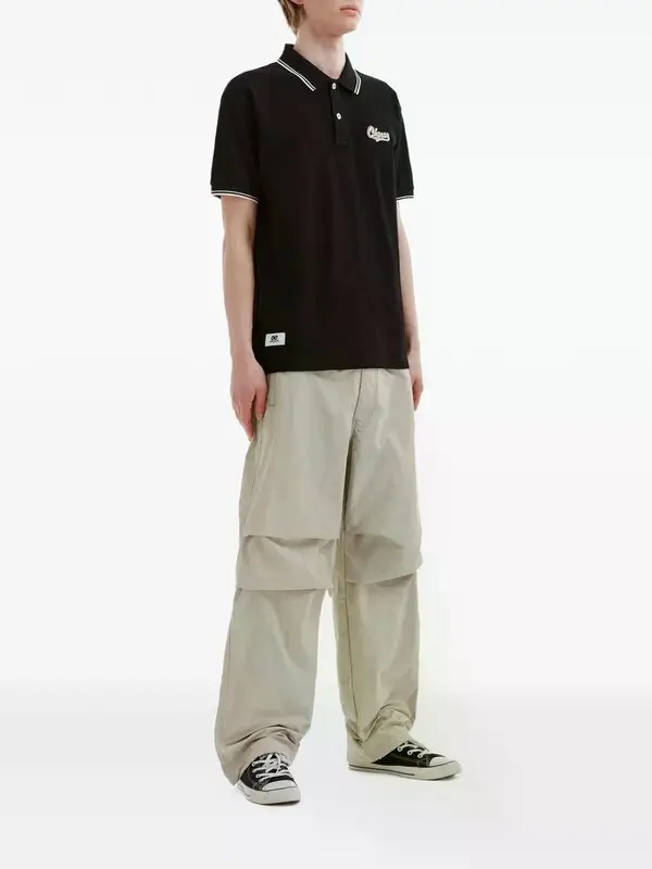 CHOCOOLATE Logo-detail Cotton Polo Shirt - Black