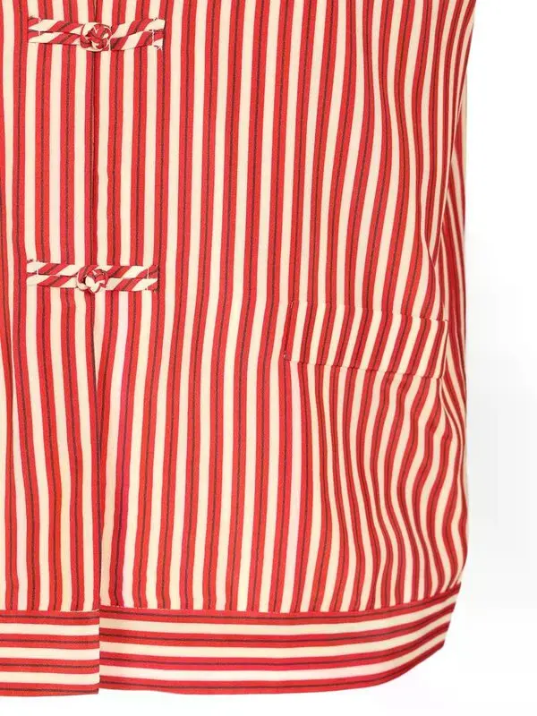 HUI HUI Lorenzo Striped Knotted Top