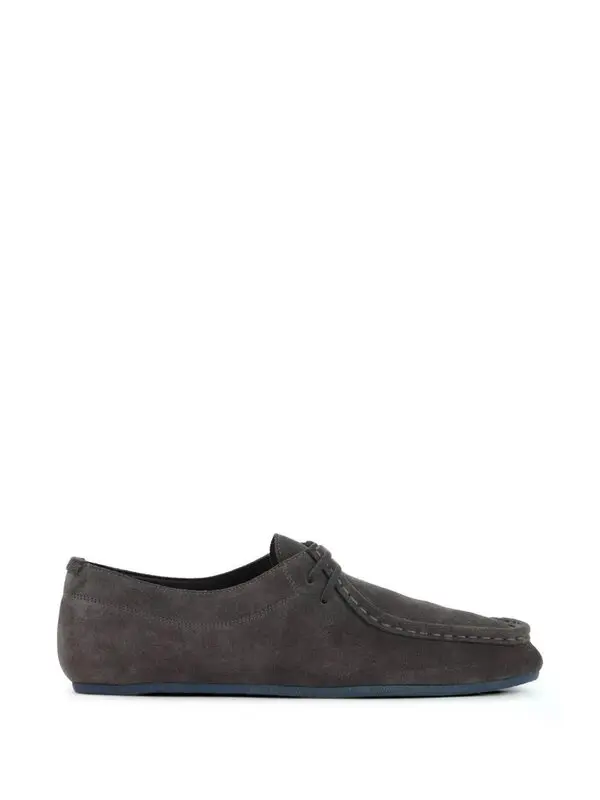 JIL SANDER Laced Suede Boat Shoes - Grey