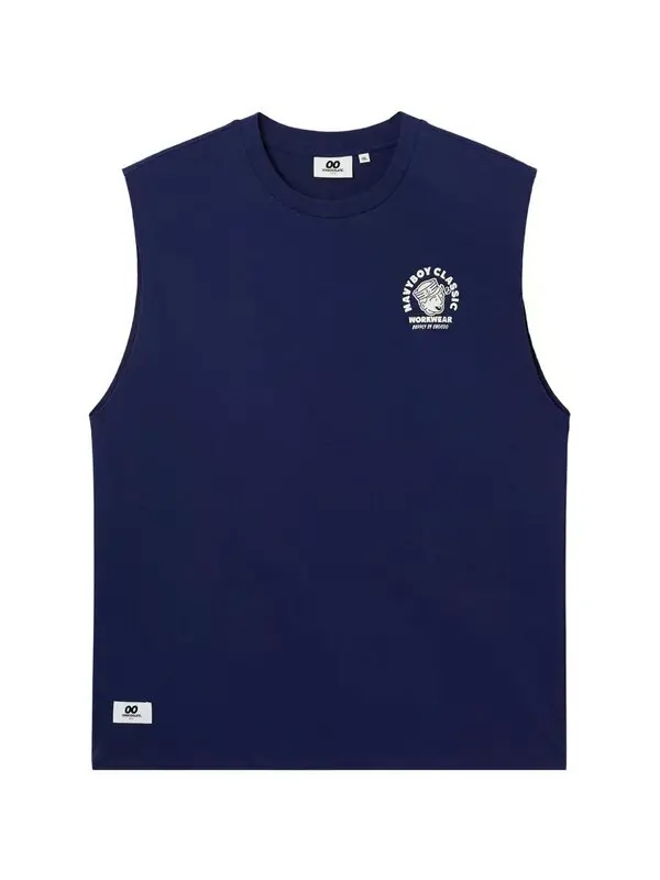 CHOCOOLATE Graphic Sleeveless T-shirt - Blue