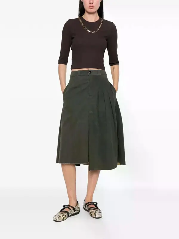 Pinko Cropped Sweater With Chain - Brown