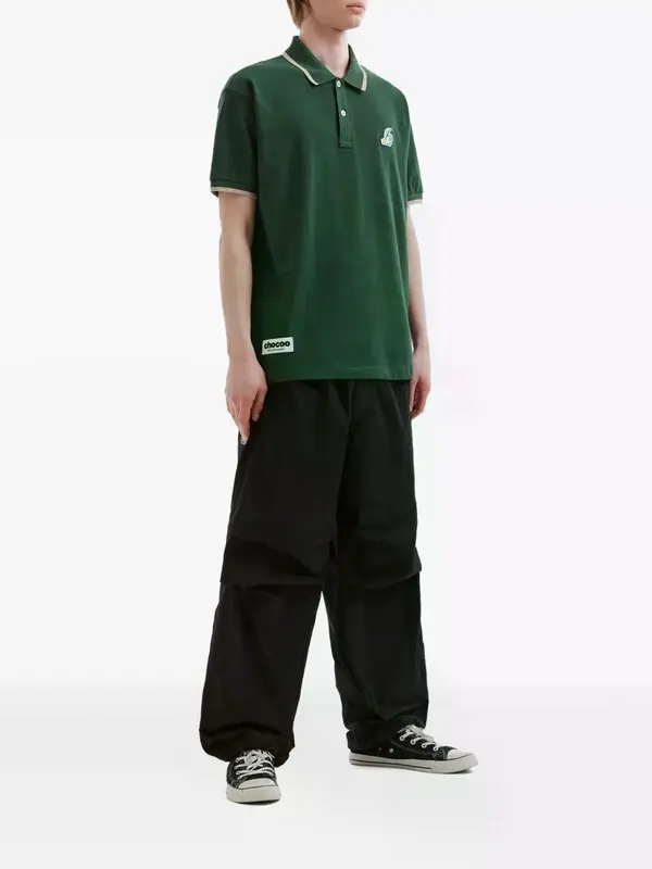 CHOCOOLATE Logo-patch Polo Shirt - Green