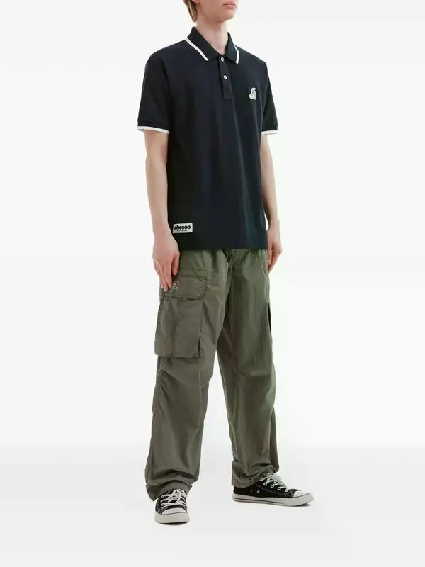 CHOCOOLATE Trimmed-collar Polo Shirt - Blue