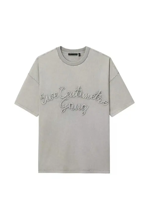 FIVE CM Embroidered T-shirt - Grey