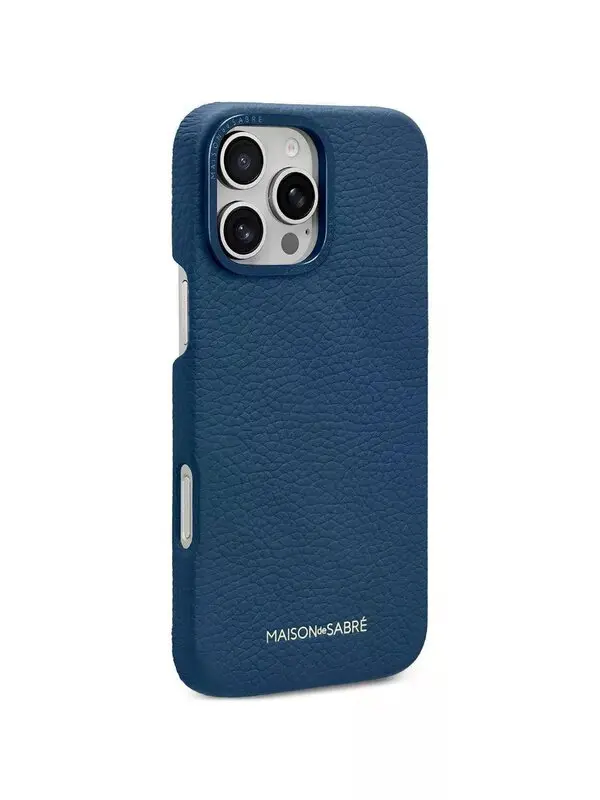 MAISON DE SABRE Iphone 16 Pro Max Leather Phone Case - Blue
