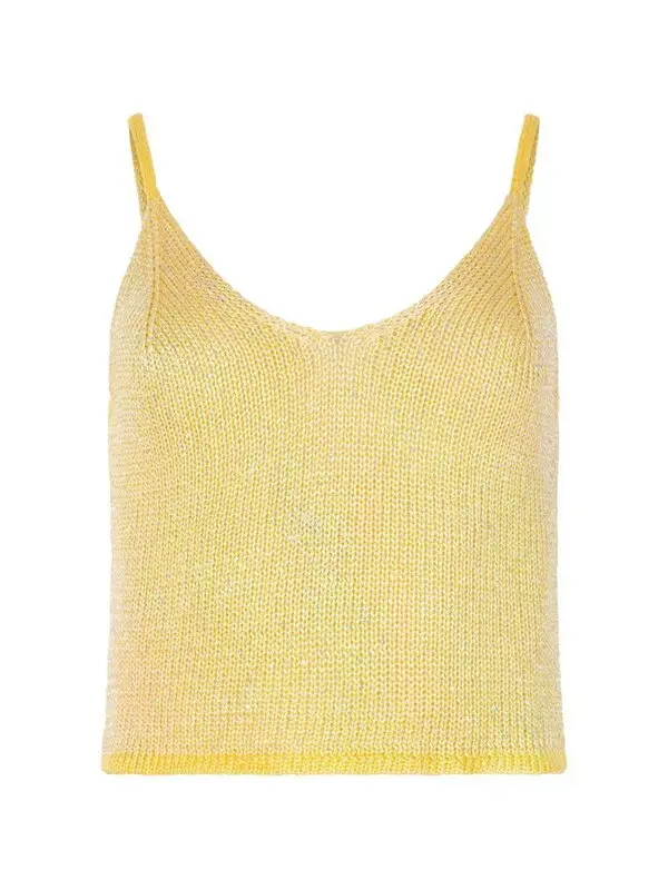 PARAMIDONNA Bruna Sleeveless Silk Top - Yellow
