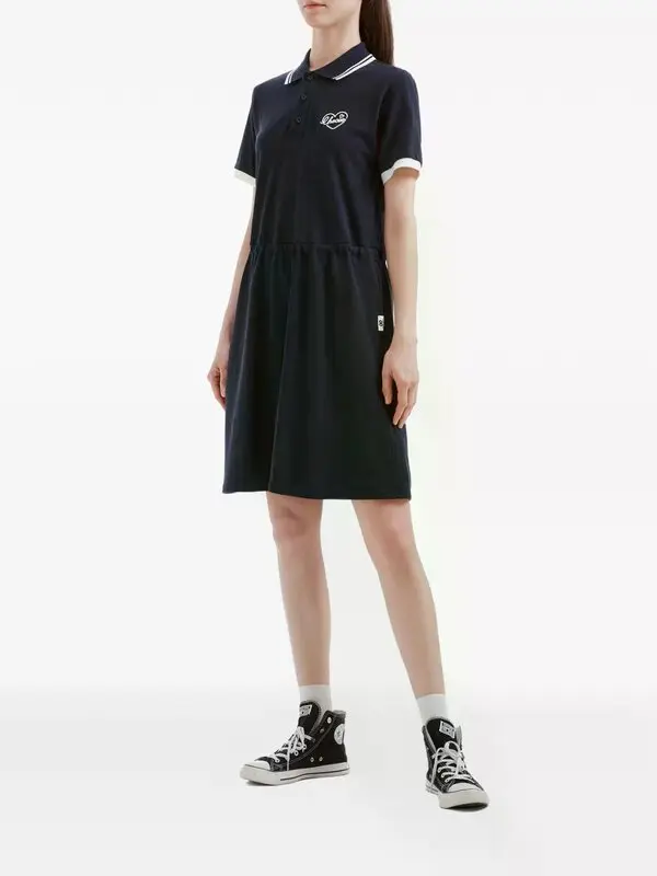 CHOCOOLATE Heart Embroidered Polo Dress