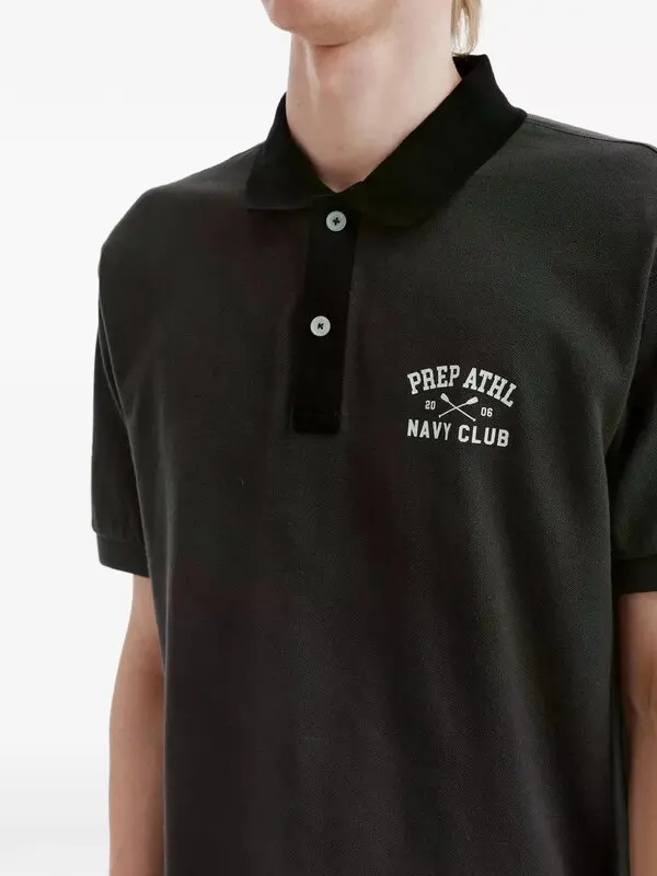 CHOCOOLATE Contrast Collar Logo-detail Polo Shirt