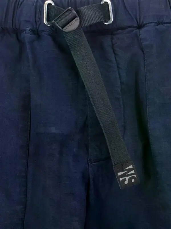 WHITE SAND Belted Trousers