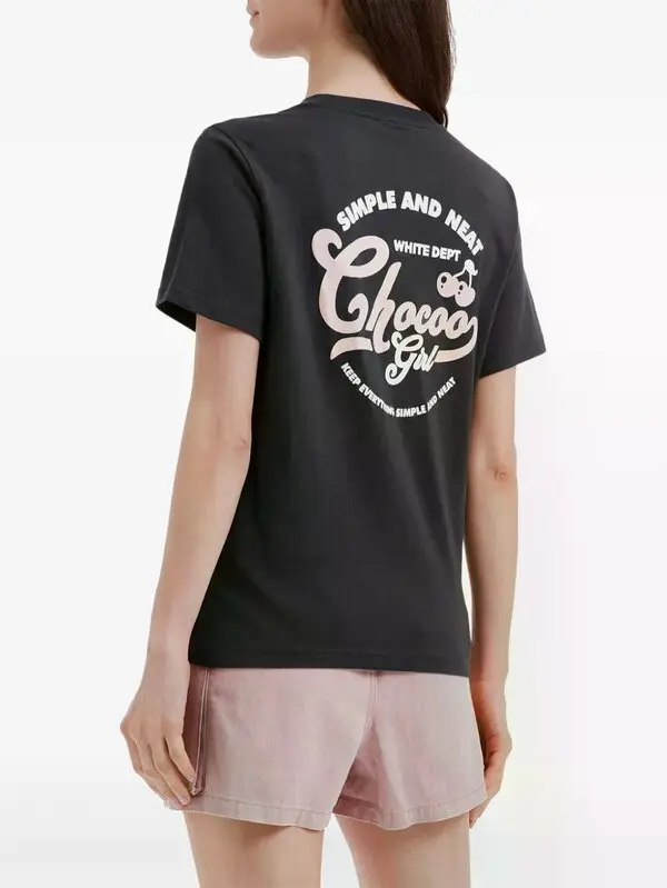 CHOCOOLATE Graphic Crewneck T-shirt - Grey