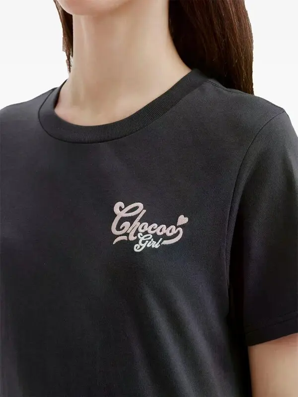 CHOCOOLATE Graphic Crewneck T-shirt - Grey