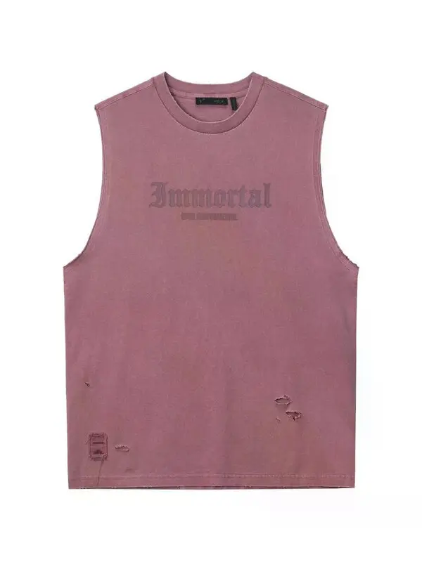 FIVE CM Distressed Tank Top - Pink