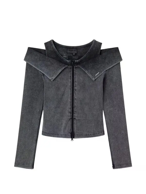 MUSIUM DIV. Cut-out Collar Top