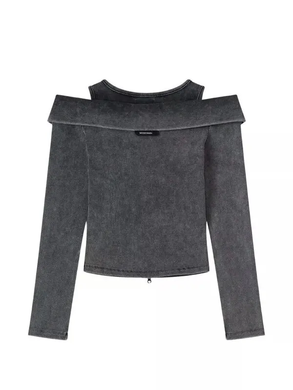 MUSIUM DIV. Cut-out Collar Top
