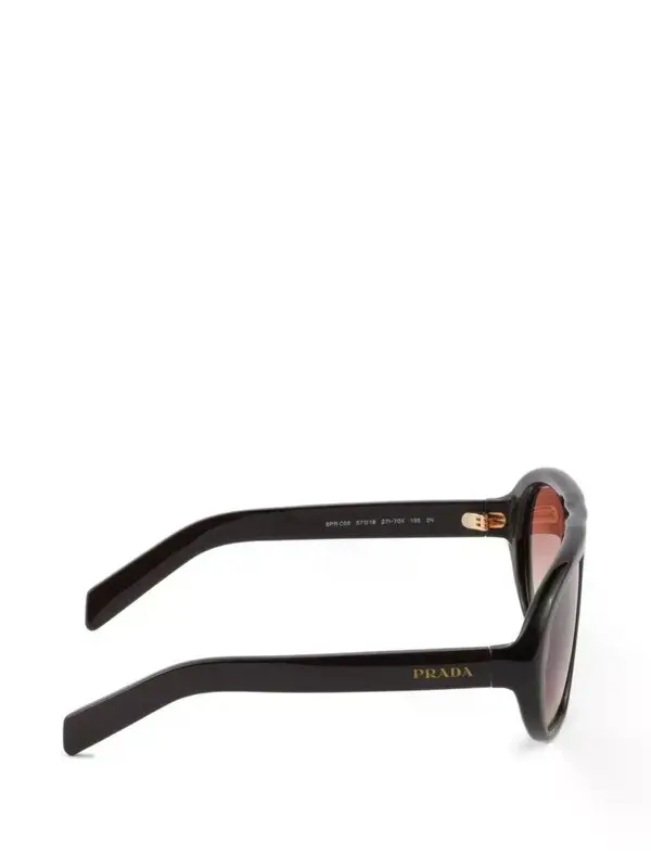 Prada Oversized Pilot Sunglasses - Brown