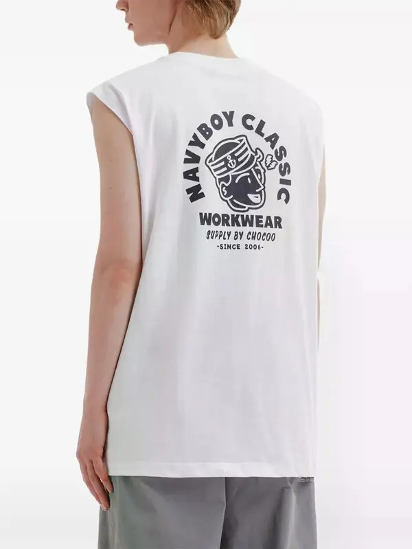 CHOCOOLATE Logo-print Tank - White