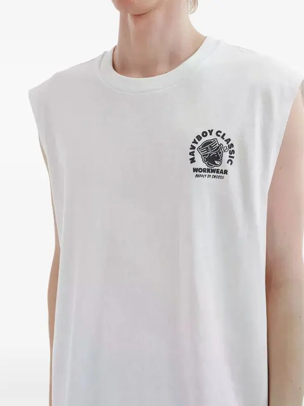 CHOCOOLATE Logo-print Tank - White
