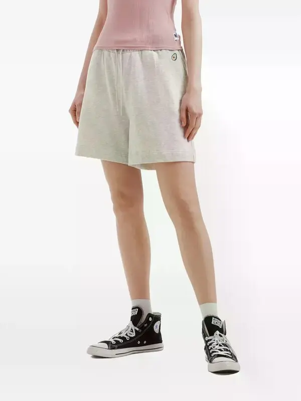CHOCOOLATE Emblem Detail Shorts - Grey