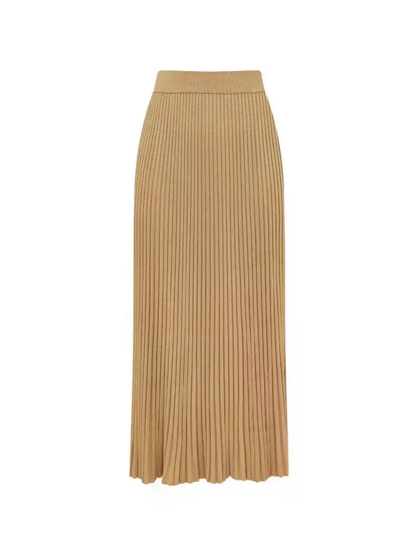 Zimmermann Luna Pleated Skirt - Gold