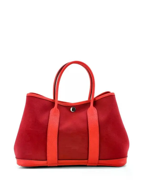 Hermès Garden Party 30 Tote Bag Toile And Leather - Red