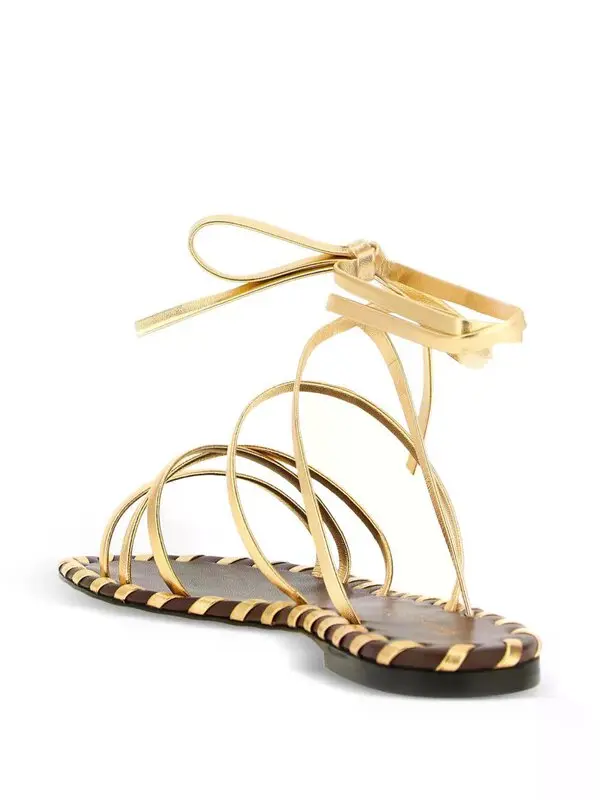 GIANVITO ROSSI Nappa Tie Sandals