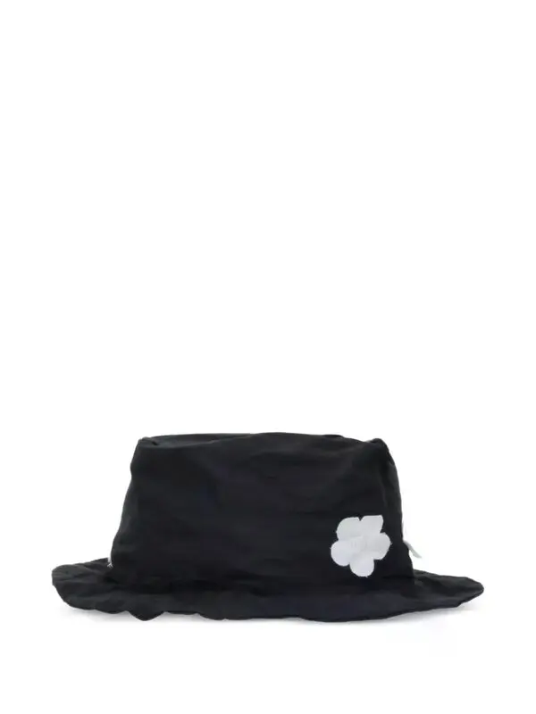 SCHA Floral Appliqué Hat - Black