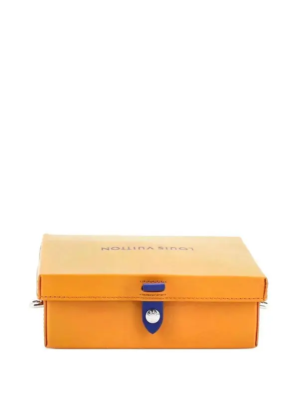 LOUIS VUITTON Shopper Clutch Leather Crossbody Bag - Blue