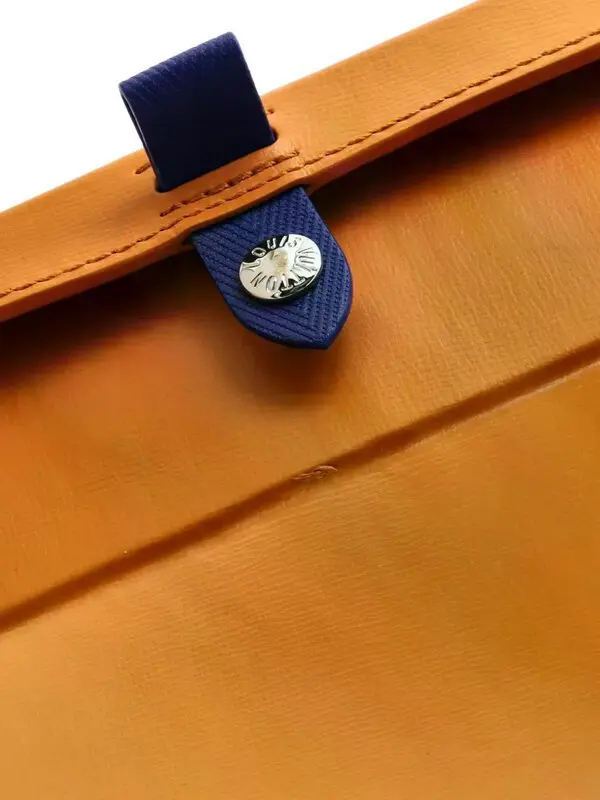 LOUIS VUITTON Shopper Clutch Leather Crossbody Bag - Blue